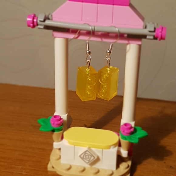 Lego | Jewelry | Handmade Earrings Made With Genuine Lego Yellow ...